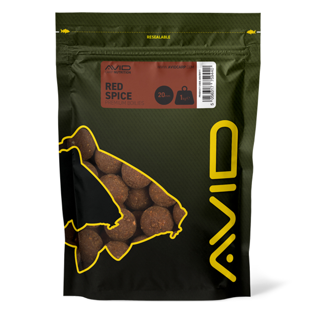 Bouillette Avid Carp Premium Shelf Life Boilies - Red Spice
