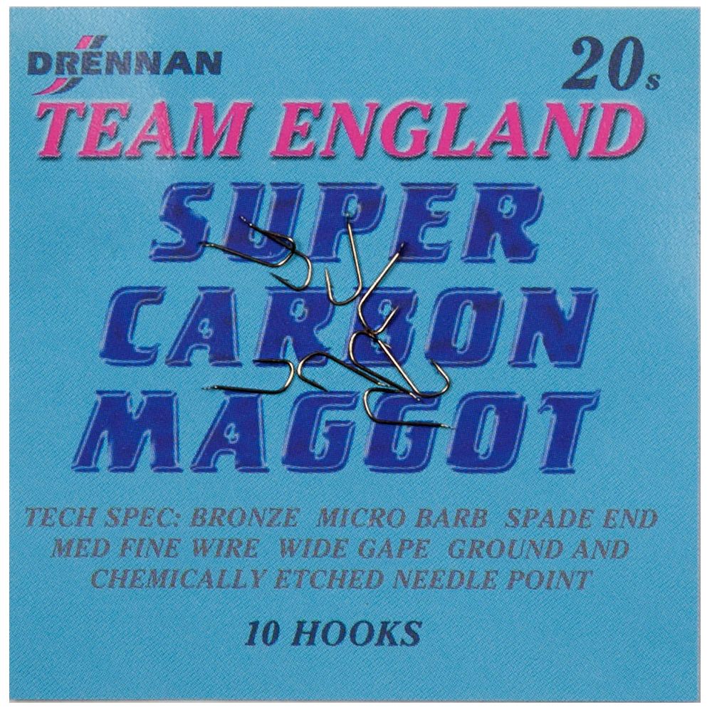 Drennan Team England Super Carbon Maggot Hooks