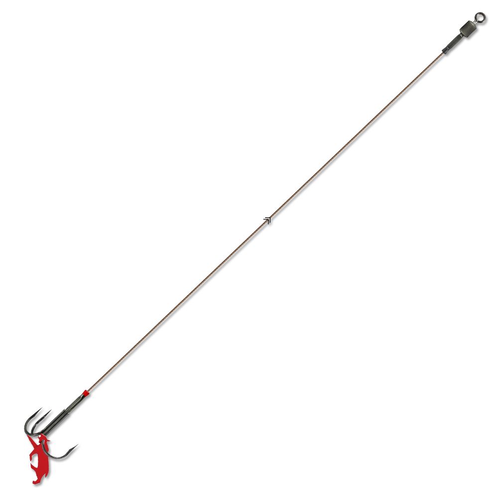Lynx Single Treble Barbed Hook Wire Trace