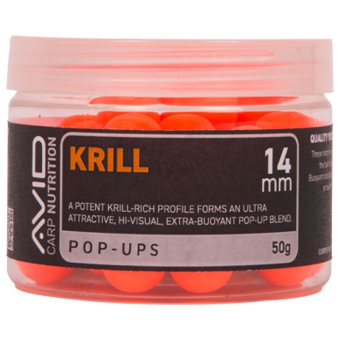 Bouillettes Flottantes Avid Carp Krill Pop Ups - Orange