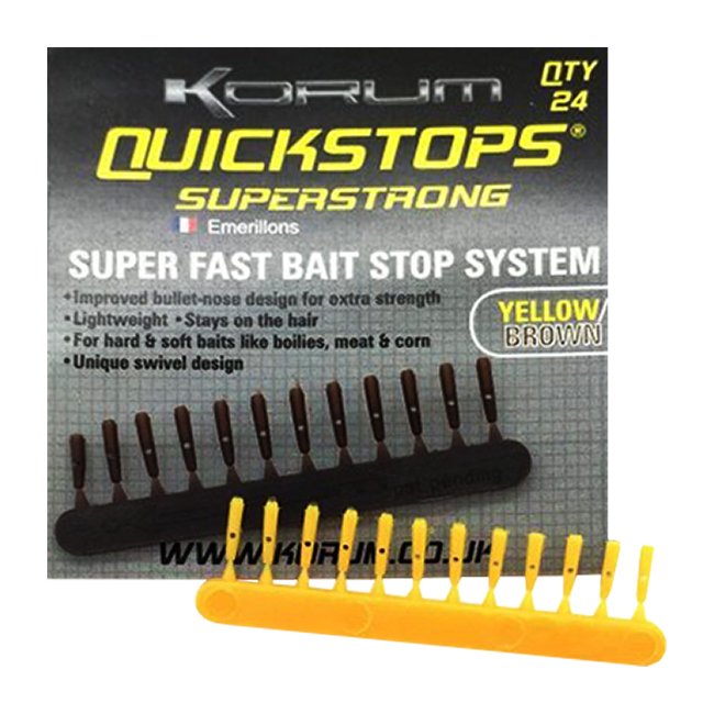 Korum Quickstops Yellow/Brown